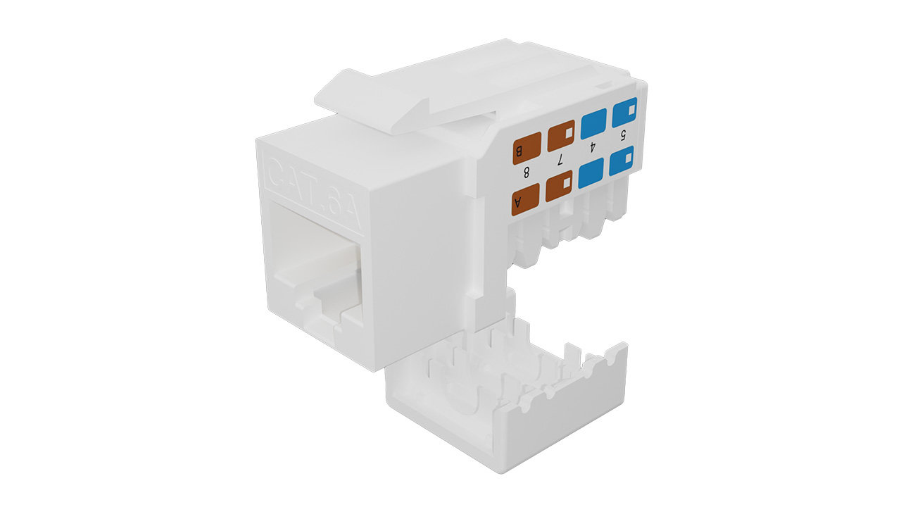 Cat6A 90° UTP Keystone Jack | CTK Contact