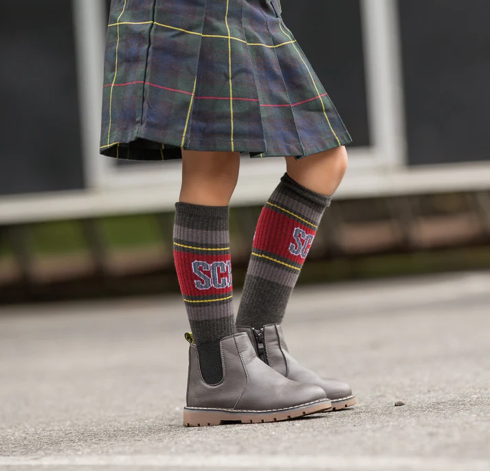 JRP Grey Varsity School Knee Sock | Top That