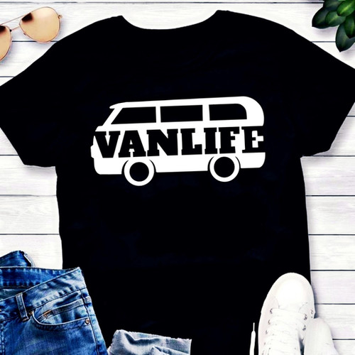 Van Life with van T-Shirt | The Campervan Bible
