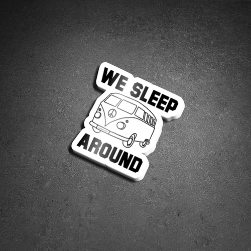 T1 'We sleep around' Sticker | The Campervan Bible