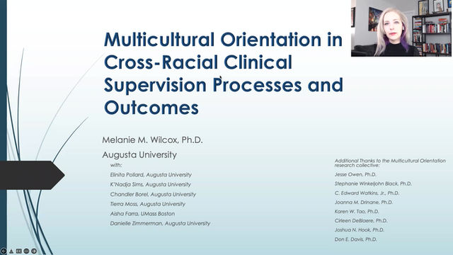 Multicultural Orientation in Cross-Racial Clinical Supervision Processes and Outcomes