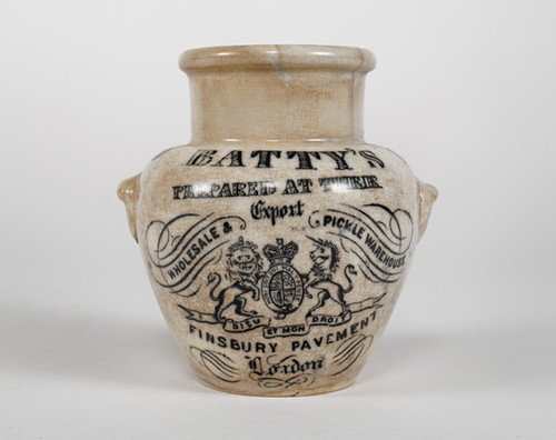 Antique Victorian Ironstone China Batty & Co. Patented Mustard Jar ...