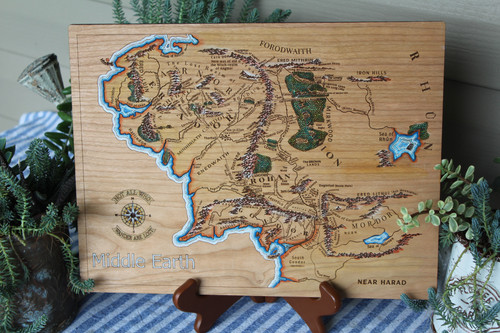 Middle Earth Map Hand Painted | HootNNanny Holler