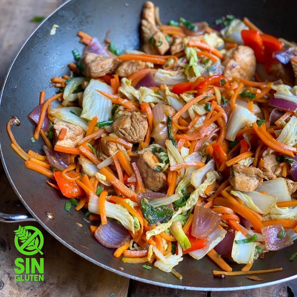 Salteado de Pollo y Vegetales - Wok de Pollo y Vegetales
