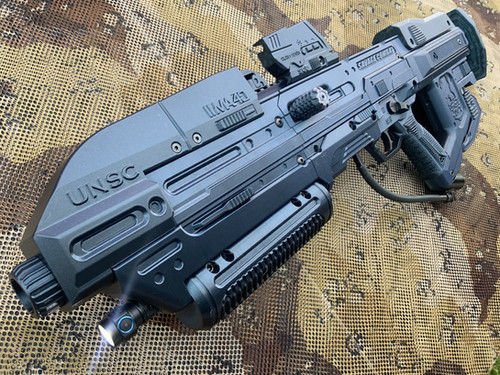 SAVAGE COMBAT HALO MA40 ASSAULT RIFLE BURNT TITANIUM PAINTBALL MARKER ...