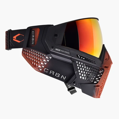 CRBN ZERO GRX Halftone Orange Paintball Airsoft Goggle | SAVAGE COMBAT PB