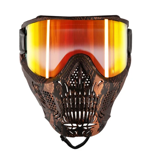HSTL SKULL GOGGLE SNAKE RED W/ FIRE LENS | SAVAGE COMBAT PB