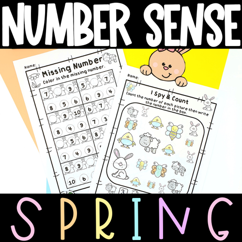 Spring Number Sense Worksheets | Crayon Lane Teach
