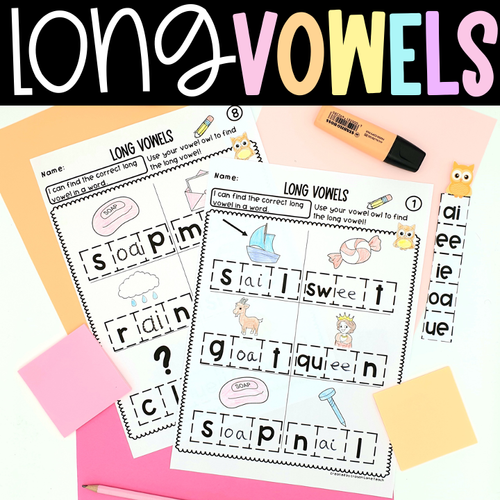 Digraph Worksheets Long Vowels | Crayon Lane Teach