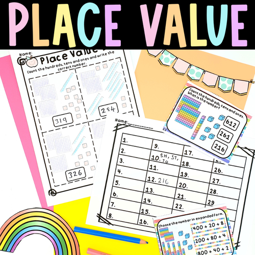 Place Value Hundreds Tens Ones Resource Bundle | Crayon Lane Teach