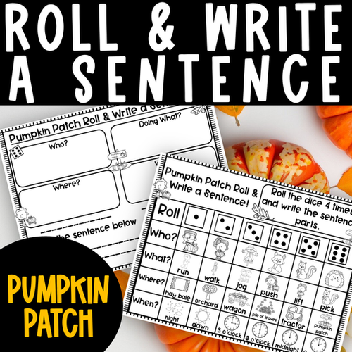 Fall Sentence Building Game ESL for Kids Sentence Writing Structure ...