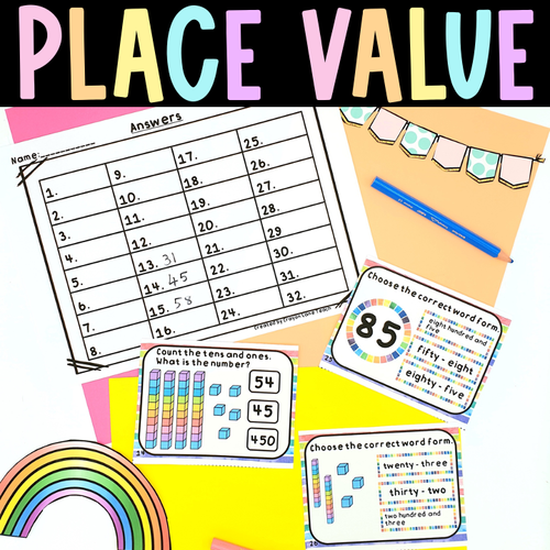 Place Value Tens and Ones Task Cards | Crayon Lane Teach