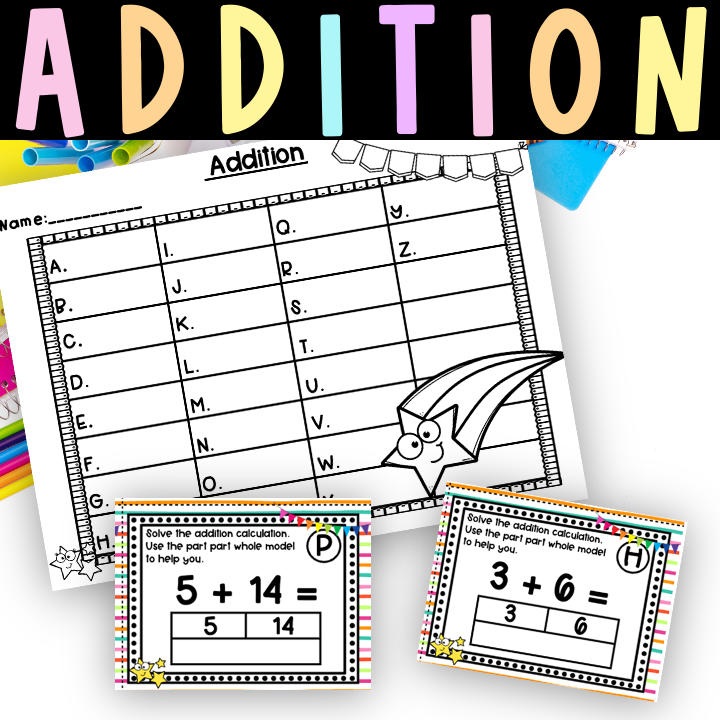 Addition Part Part Whole Task Cards | Crayon Lane Teach