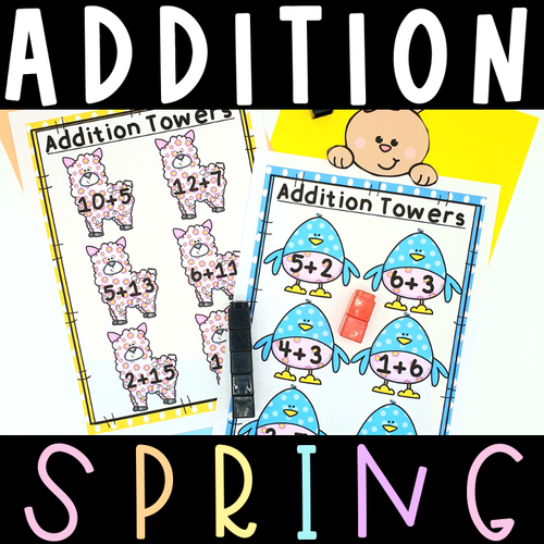 Spring Addition within 20 Activity one-to-one correspondence Pre-K ...