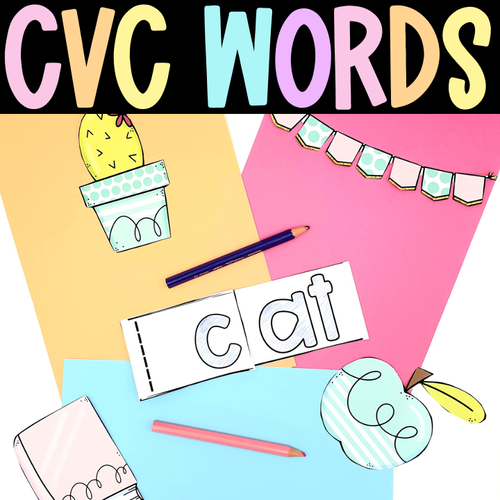 CVC Word Family Flip Books | Crayon Lane Teach