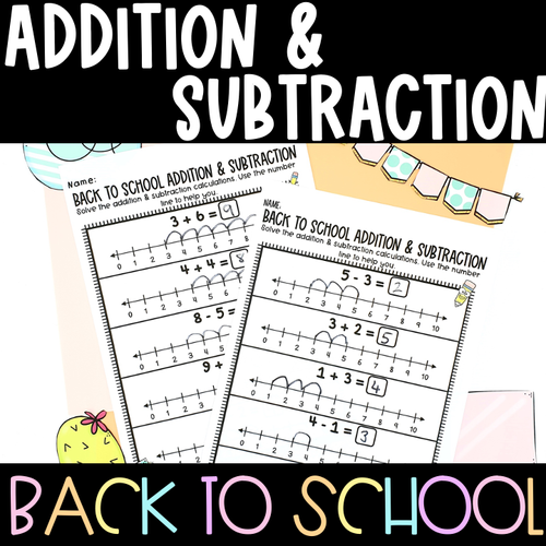 Back to School Addition and Subtraction with a Number Line | Crayon ...