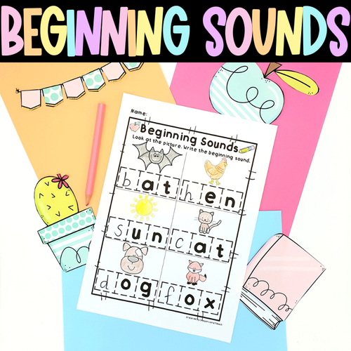 Beginning Sounds Worksheets | Crayon Lane Teach