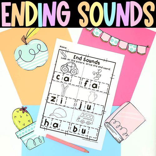Ending Sounds Worksheets | Crayon Lane Teach