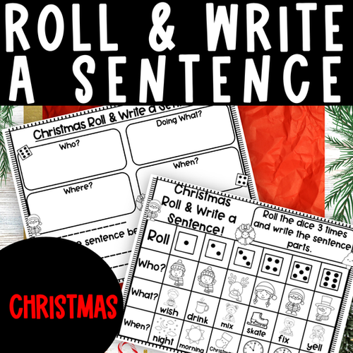 Christmas Sentence Building Game ESL Sentence Writing Structure ...