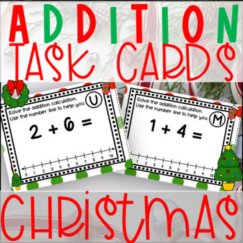 Christmas Addition Number Line Task Cards | Crayon Lane Teach