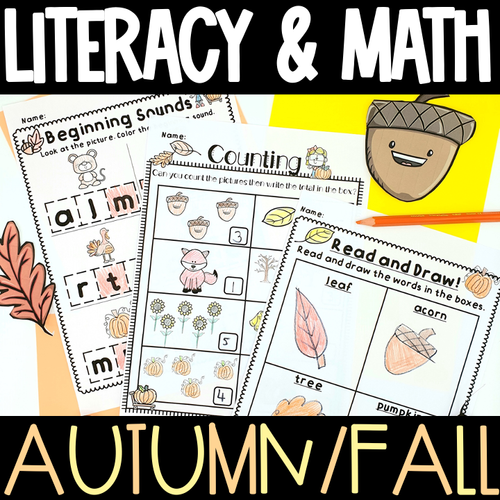 Autumn Fall Literacy Math Resource Bundle | Crayon Lane Teach