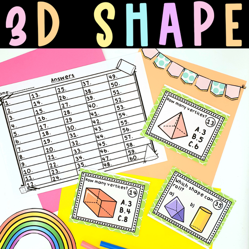 3D Shapes Task Cards Geometry | Crayon Lane Teach