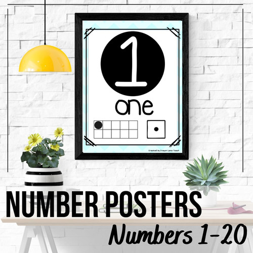 Number Posters Classroom Decor | Crayon Lane Teach
