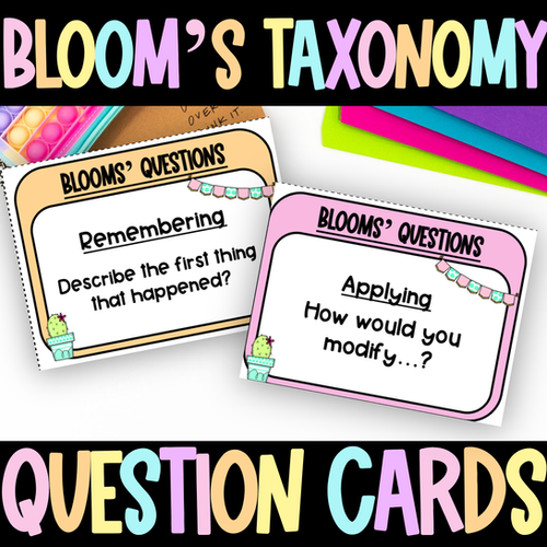 Bloom's Taxonomy Question Cards | Crayon Lane Teach Bloom's Taxonomy Question Cards | Crayon Lane Teach