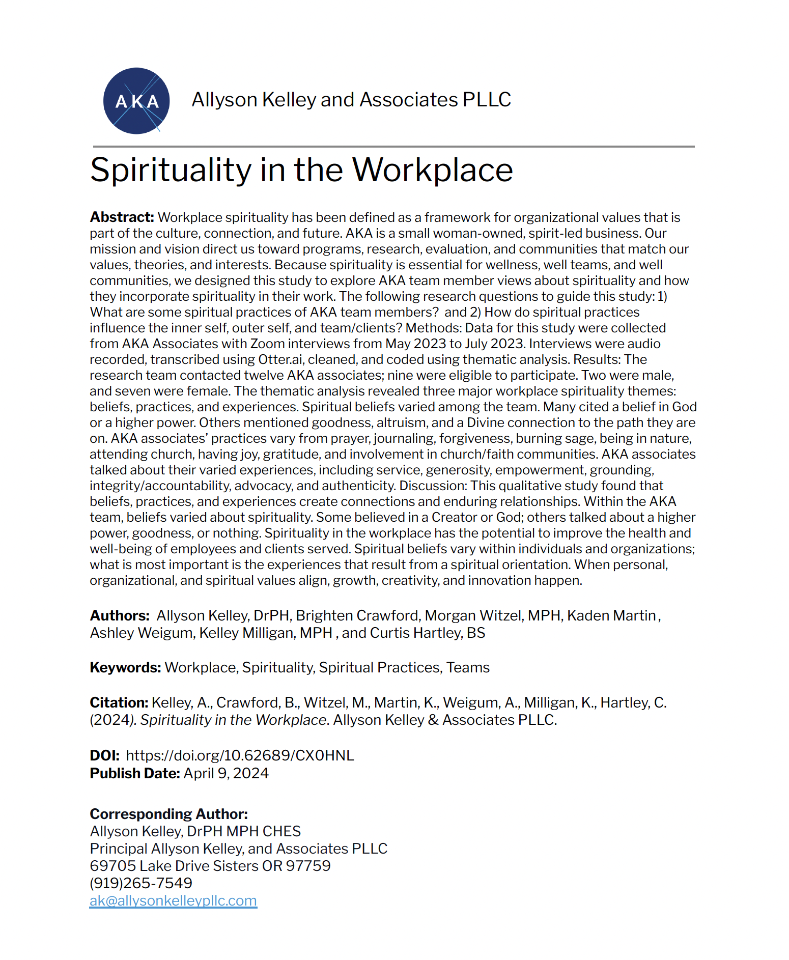 Spirituality in the Workplace
