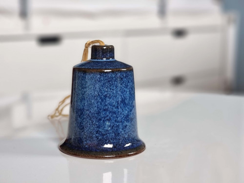 Sky-blue ceramic bell | ShapedInScandinavia