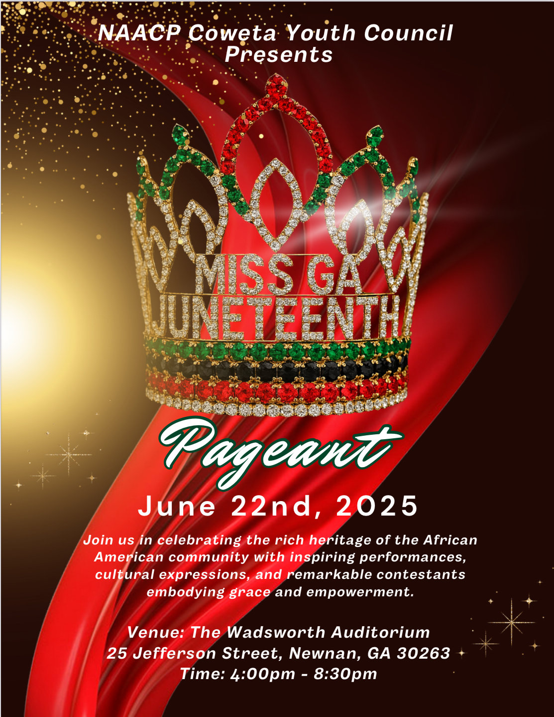 NAACP Youth Council Presents: Miss Georgia Juneteenth Pageant | Coweta ...