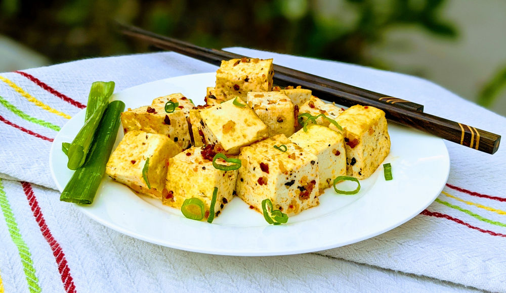 Crushed Red Pepper Tofu stir fry