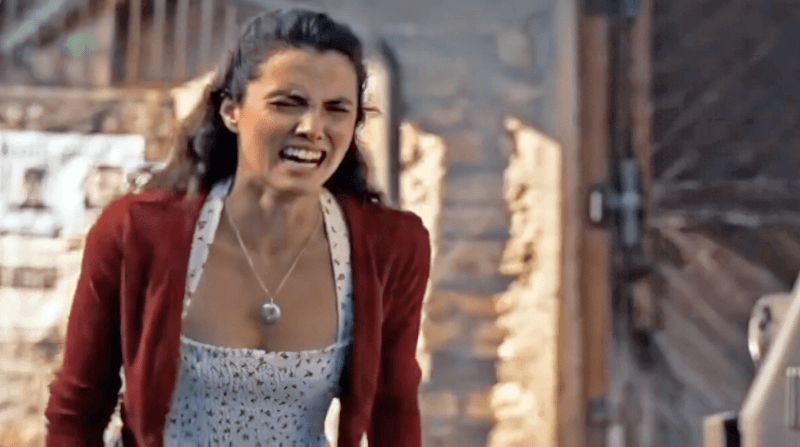 Alice Lucy Kicks Man in "Mad Heidi" (2022) - Ballbusting