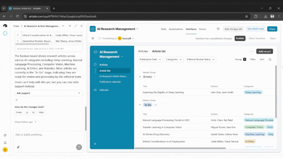How to Build Apps Using Omni, an AI App Building Agent by Airtable