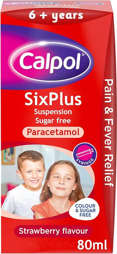 Buy Calpol SixPlus Suspension Sugar Free Strawberry Flavour 6+ Years ...
