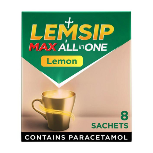 Buy Lemsip Max All in One Lemon 8 Sachets | Avail Pharmacy