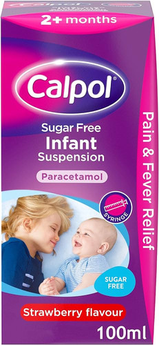Buy Calpol Infant Suspension Sugar Free Strawberry Flavour 2+ Months ...