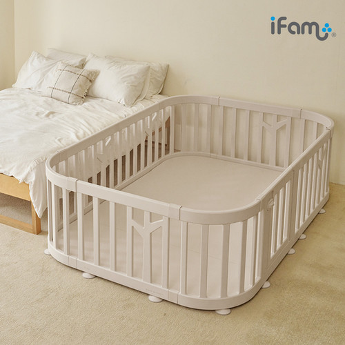 iFam Birch Round Playpen & Playmat Set 2.11m x 1.395m | iFam Australia