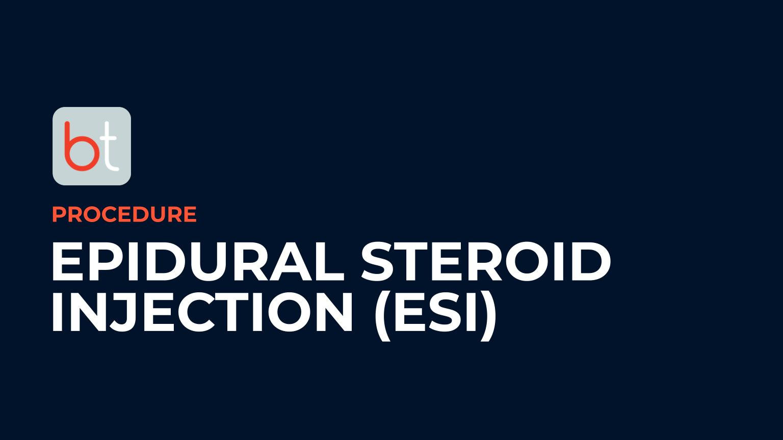 Epidural Steroid Injection (ESI) Procedure Prep | BackTable MSK