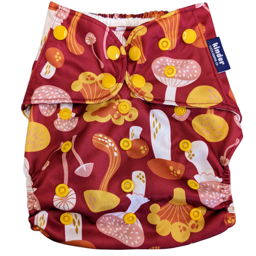 Kinder Cloth Pocket Diaper - Fungi Flow | Moose Caboose