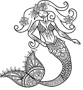 henna hand coloring pages free
