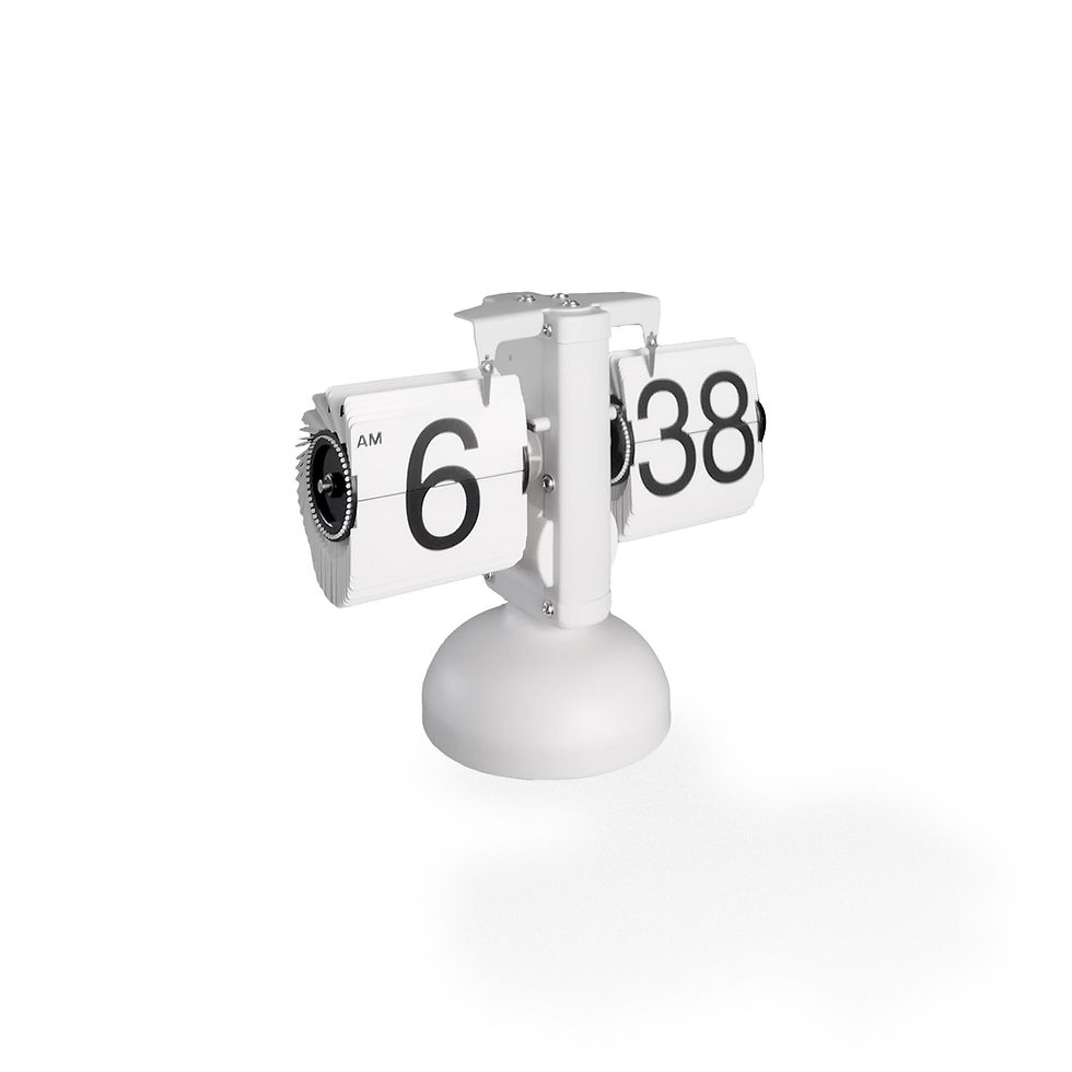 Frameless Desktop Flip Clock (White Finish) | ideaPOT