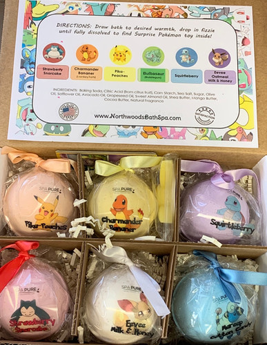 Poke-Bomb 6-pack Bath Bomb Gift Set | Northwoodsbathspa