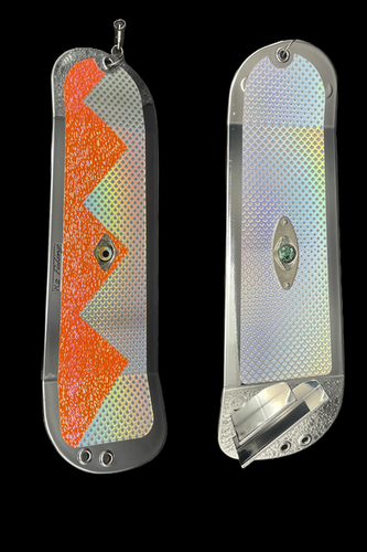 S - Orange Rainbow Scale 11" Lighted 360 Flasher with thumper setting ...