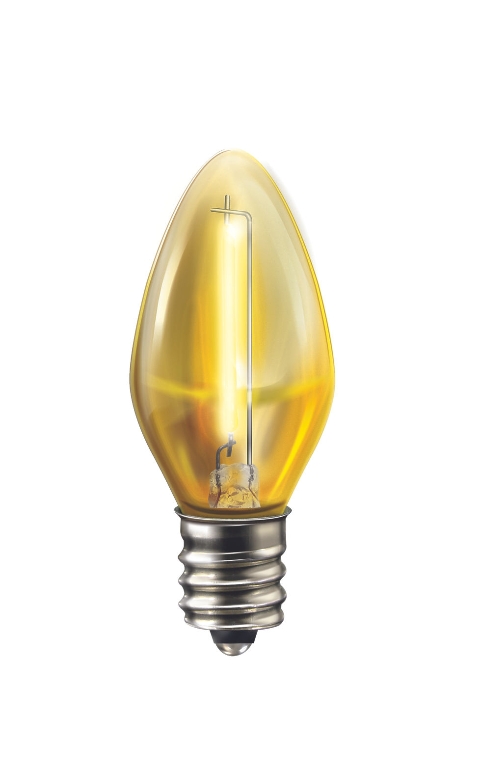 FOCO AKSI LED 0.5W 7 1/2 AMARILLO TRANSPARENTE 2PACK | ELÉCTRICA 5 BALMEX