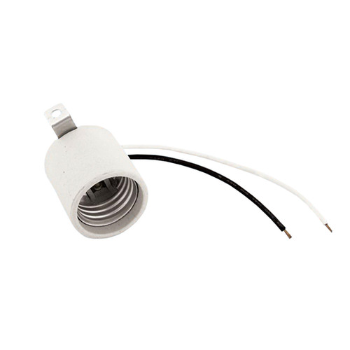 SOQUET KLEY PORCELANA ESCUADRA CANDIL C/CABLES | ELÉCTRICA 5 BALMEX