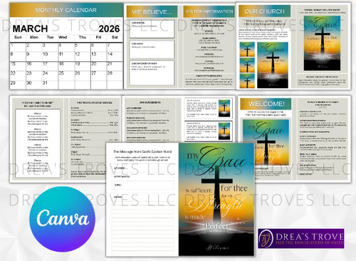 Ultimate Church Bulletin Program Template | Drea's Design Trove