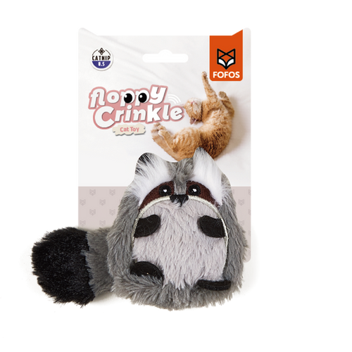 פופוס צעצוע דביבון פלופי מקומט לחתולים | ALMOG PET