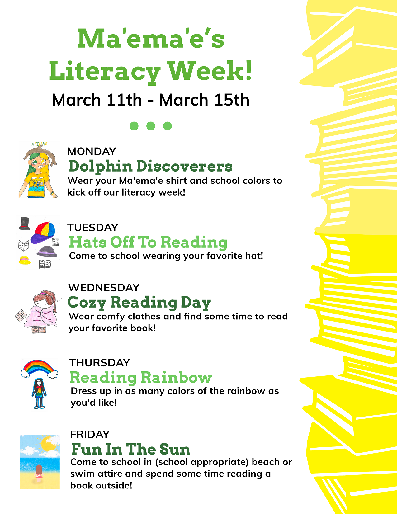 Literacy Week Dress Up Days