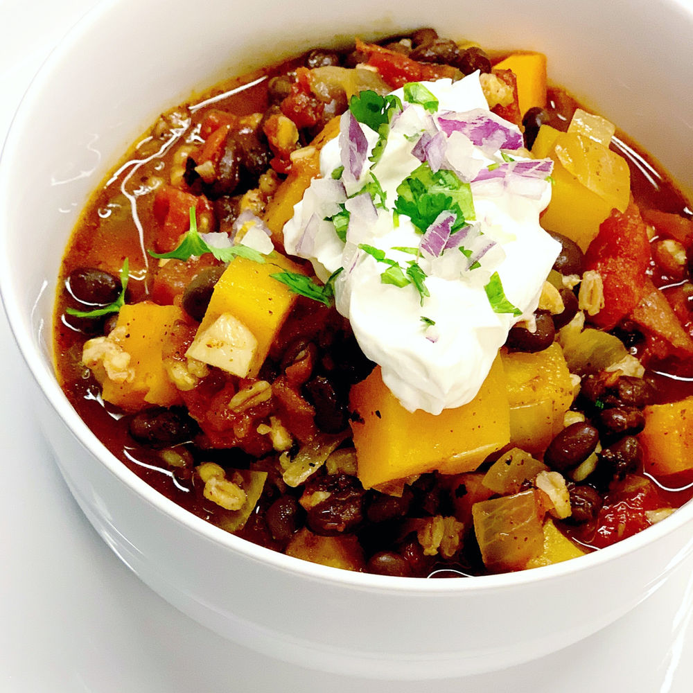 BLACK BEAN BUTTERNUT SQUASH CHILI